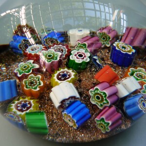 Murano Scattered Canes Paperweight, Murano Murrine Paperweight, ALT ...
