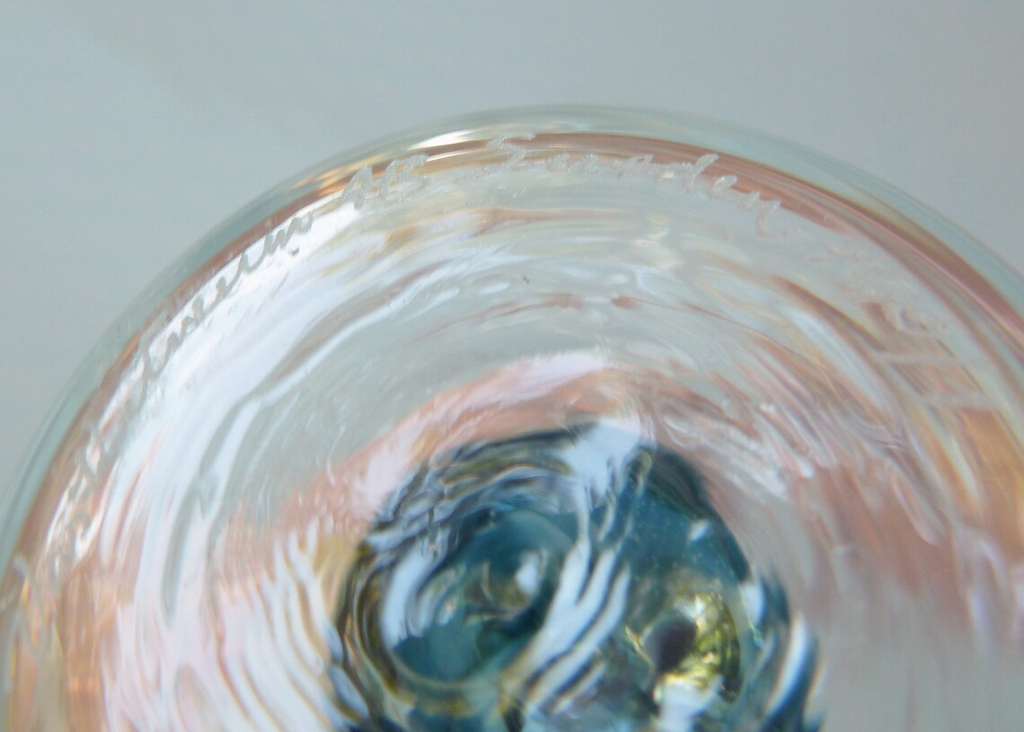 Vintage Vas Vitreum Glass Gloria Vase Orchid Smoke, Controlled Bubble ...