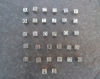 Sterling Silver Alphabet Letters - Etsy