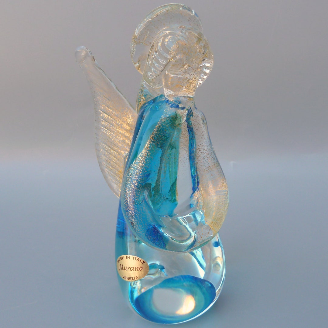 Murano Glass Angel Figurine Murano Kneeling Angel Formia - Etsy