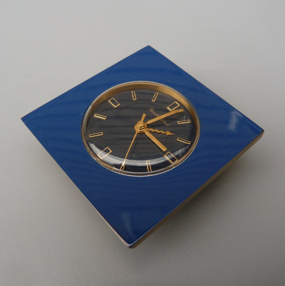 Bueche Girod Travel Alarm Clock, Bueche Girod Miniature Clock, Gold ...