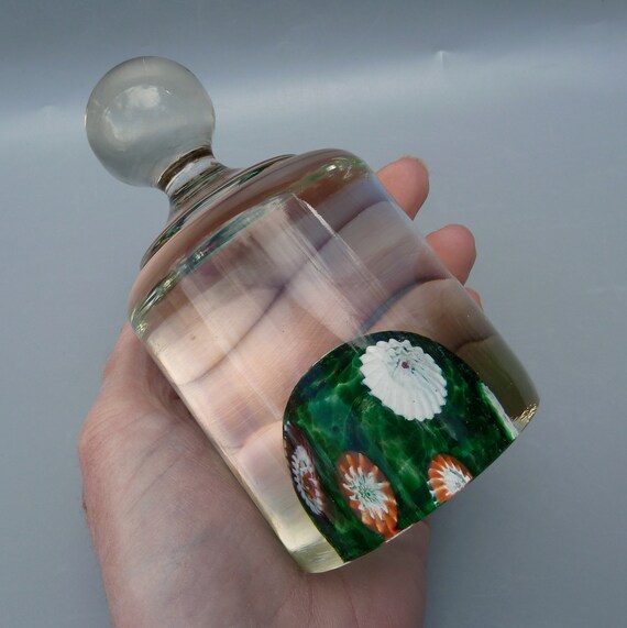 Murrine Flower Paperweight Inverted Bubble Murano Glass Paperweight ...