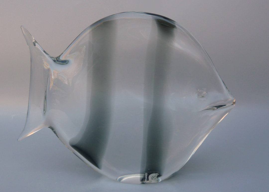 Livio Seguso Murano Glass Fish Sculpture With Label, Seguso Arte Vetro ...
