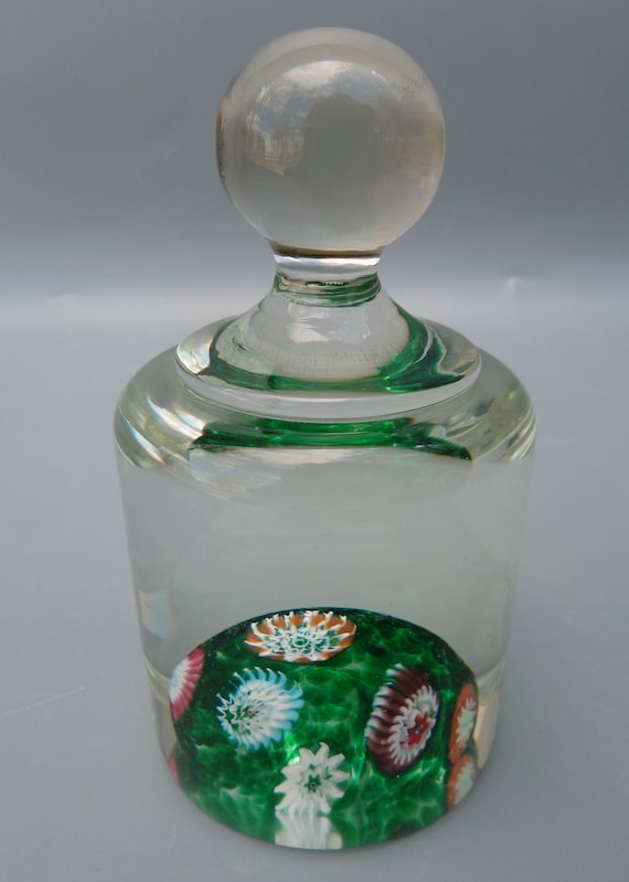 Murrine Flower Paperweight Inverted Bubble Murano Glass Paperweight ...