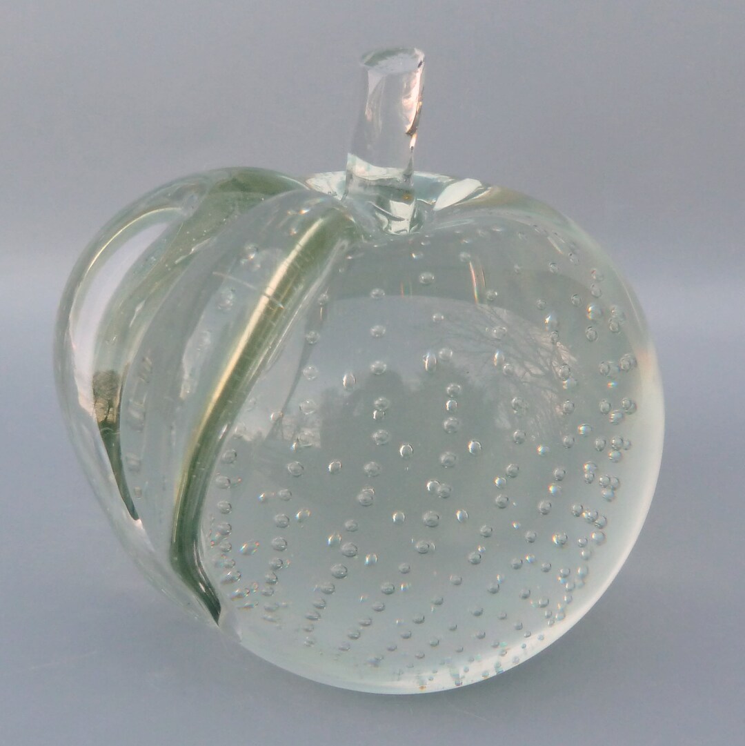 Salviati Glass Apple Sculpture,murano Glass Apple Paperweight, Salviati ...