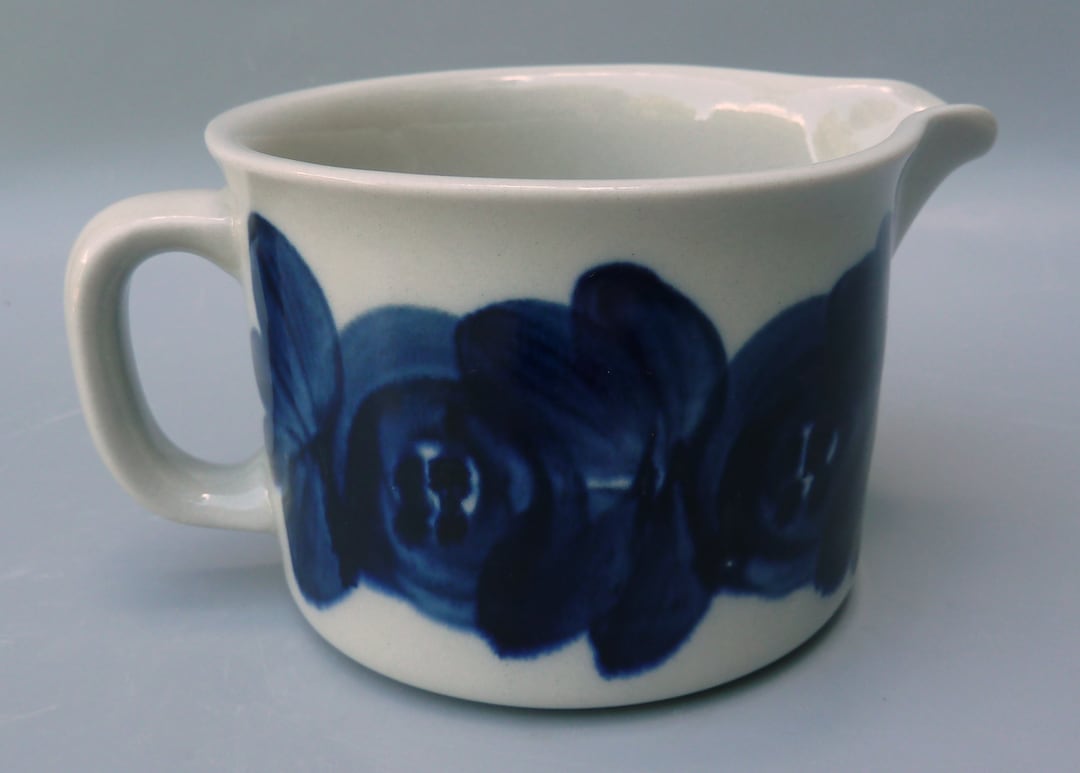 Arabia Finland Anemone Blue Pitcher, Arabia Blue Anemone Creamer ...