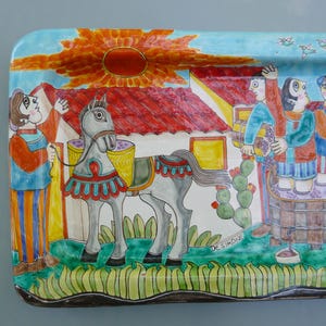 Giovanni Desimone Grape Harvest Ceramic Tray, Italian Desimone Ceramic ...