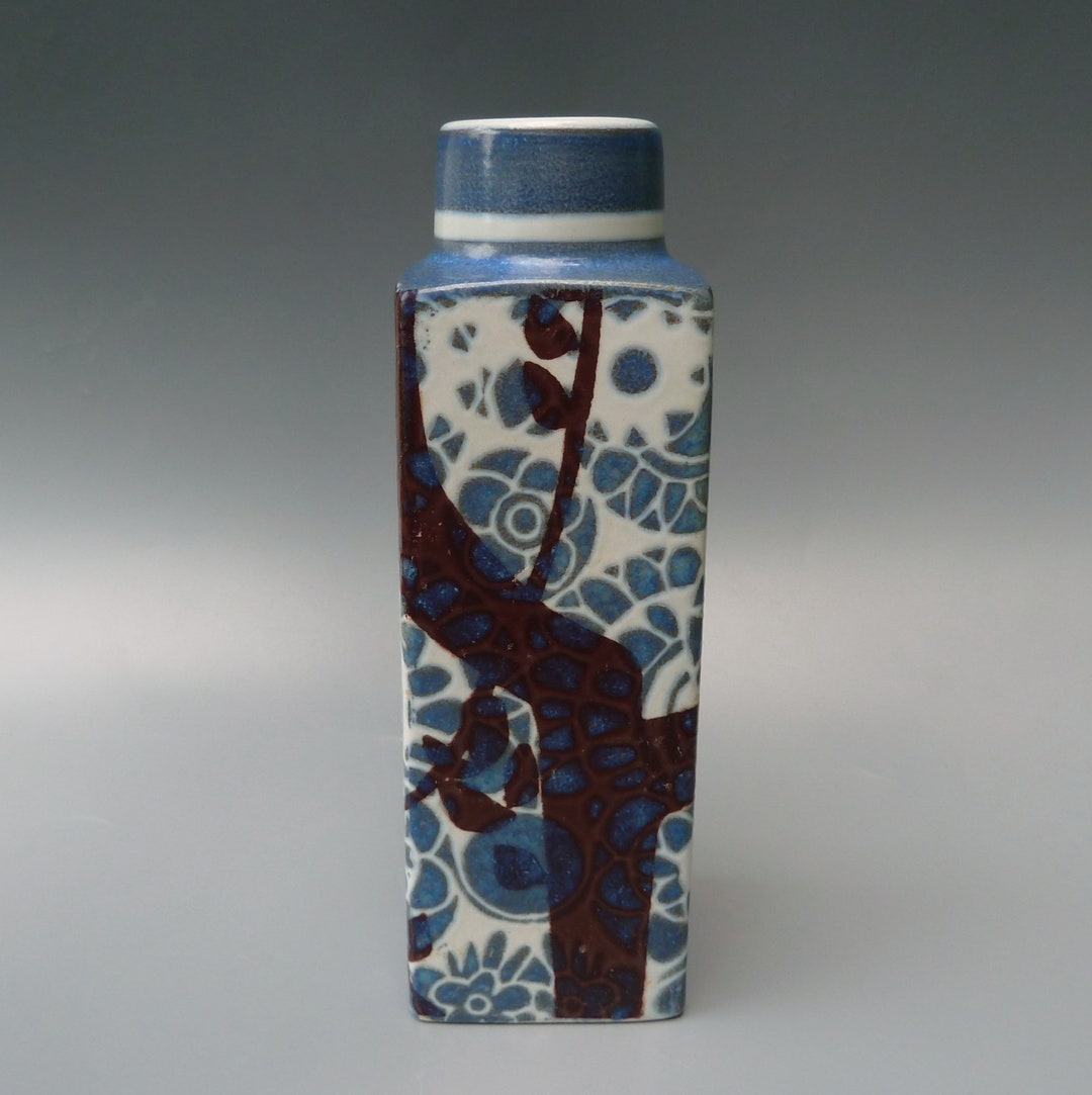 Johanne Gerber Baca Vase, Royal Copenhagen Fajance Baca Pottery Vase ...