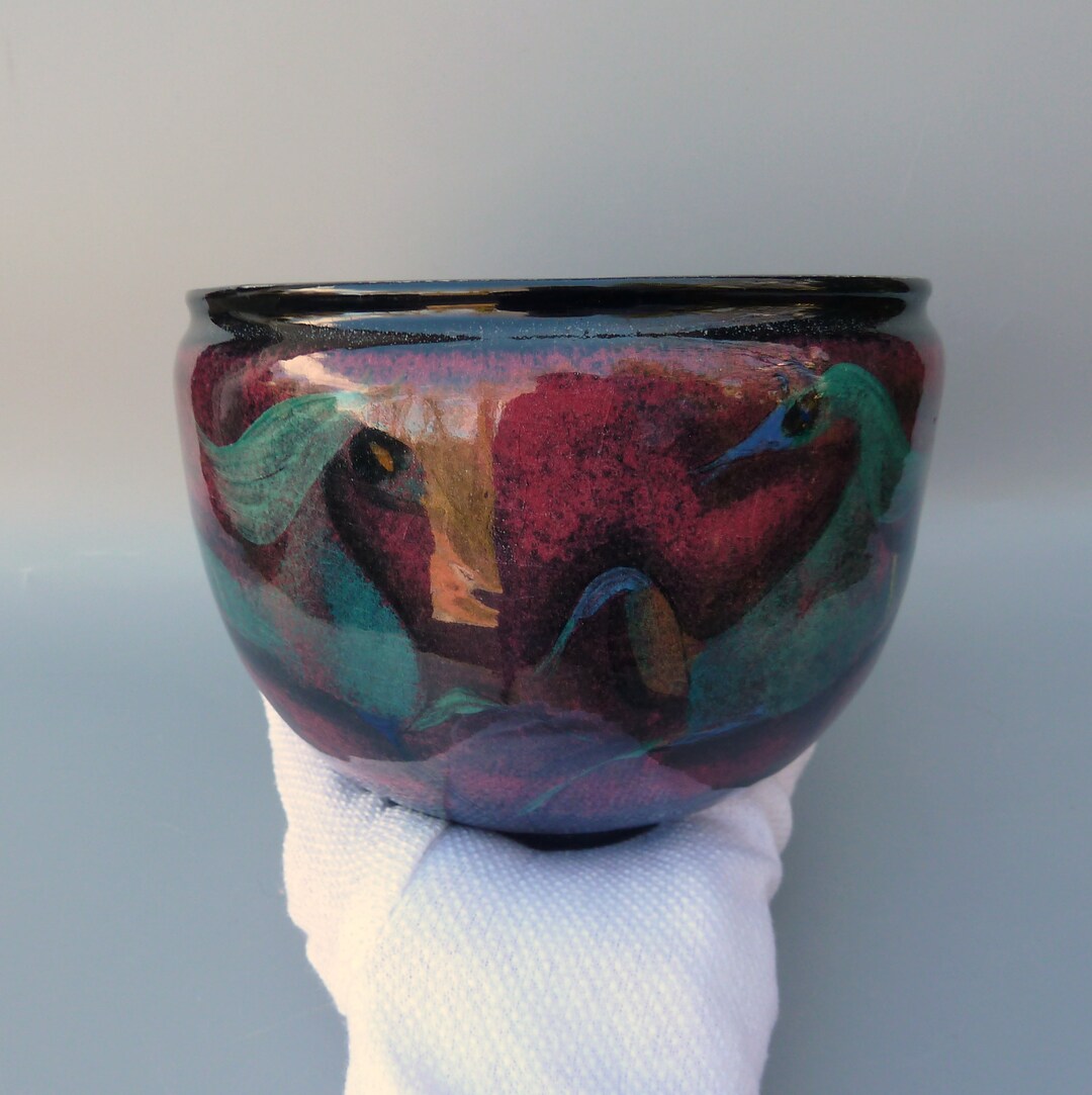 Polia Pillin Pottery Bowl,pillin Ceramic Bowl, Pillin Horse, Hand ...