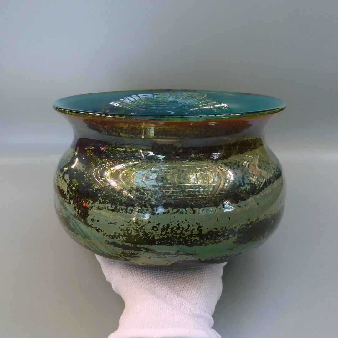 ARS Cenedese Iridescent Calcedonio Vase, Cenedese Murano Calcedonio ...