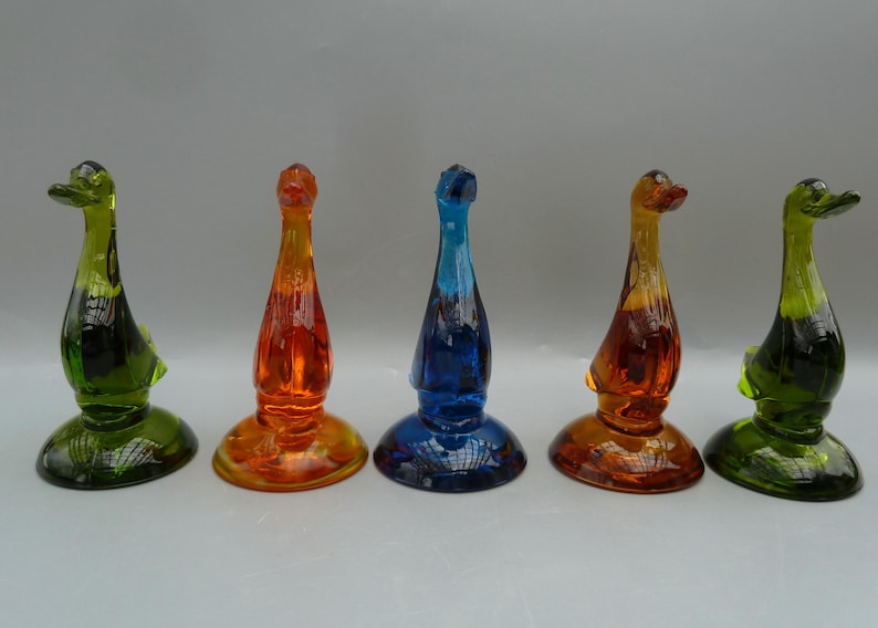Viking Epic Line Glass Duck Figurine #1317, Avocado Viking Duck, Viking ...