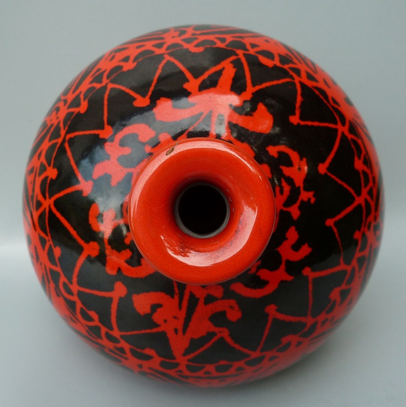 Alvino Bagni Vase, Bagni Pottery Vase, Bagni for Raymor Pottery,red ...