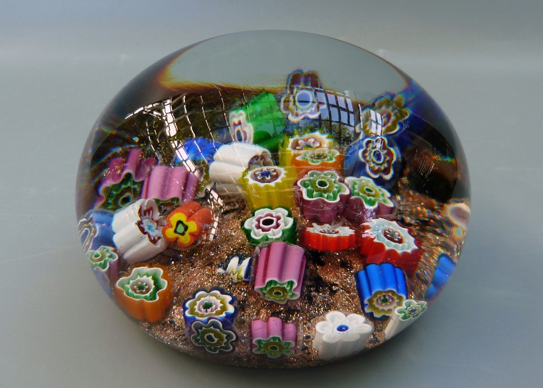 Murano Scattered Canes Paperweight, Murano Murrine Paperweight, ALT ...