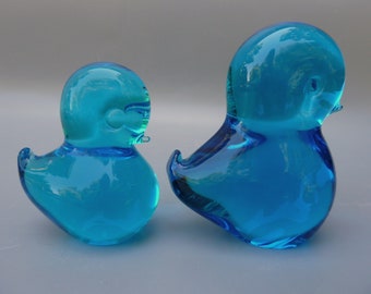 Vintage Swedish Blue Glass Bird Figurine - Etsy