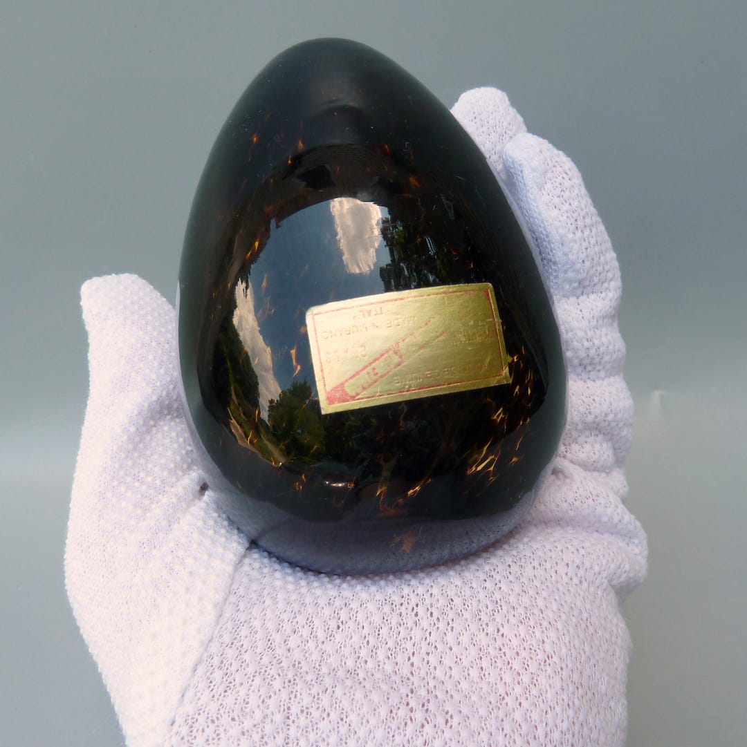 Venetian Glass Paperweight With Label, Glass Tortoise Shell Paperweight ...