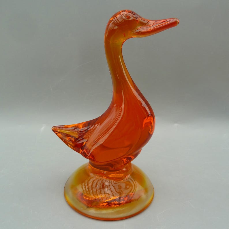 Viking Epic Line Glass Duck Figurine #1317, Avocado Viking Duck, Viking ...