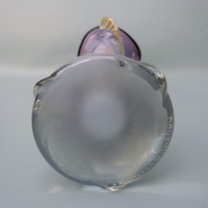 Raging Buffalo Art Glass Vase,american Studio Glass,iridescent Lavender ...