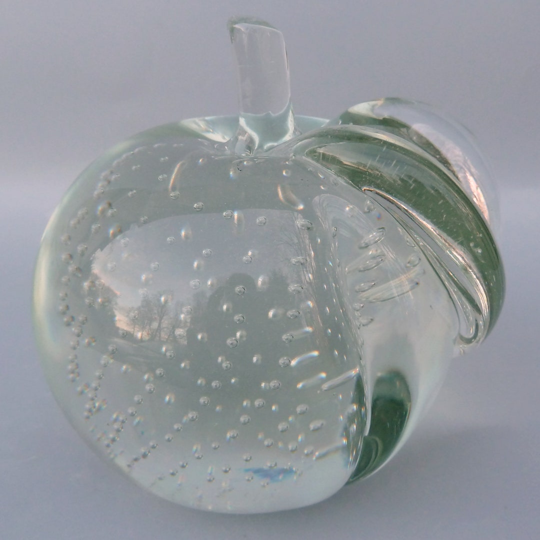 Salviati Glass Apple Sculpture,murano Glass Apple Paperweight, Salviati ...
