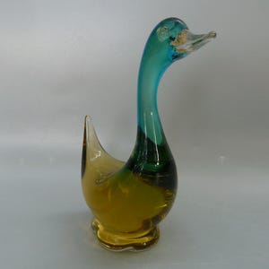Alfredo Barbini Murano Glass Duck Figurine, Barbini for Weil Duck ...