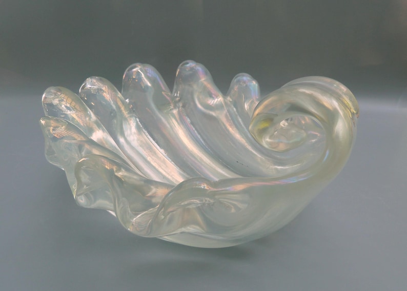 Vintage Ercole Barovier Iridescent Conch Shell Bowl, Barovier & Toso ...