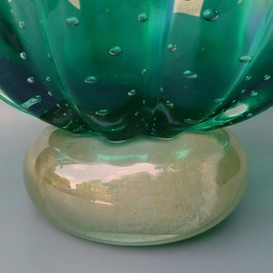 Ercole Barovier Murano Glass Iridato Clam Shell Bowl, Midcentury ...