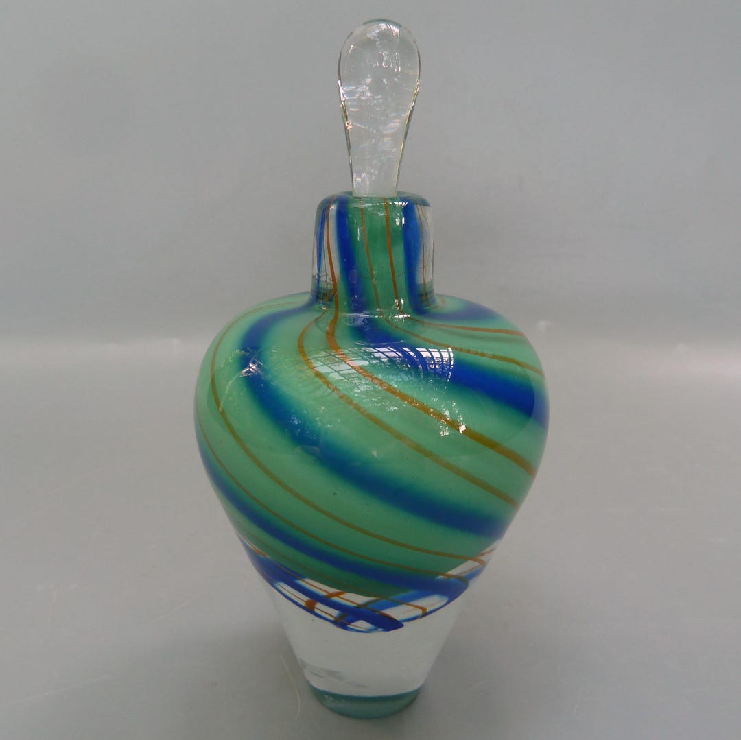 Stephen Fellerman Art Glass Perfume Bottle,signed Clair Raabe Blown ...