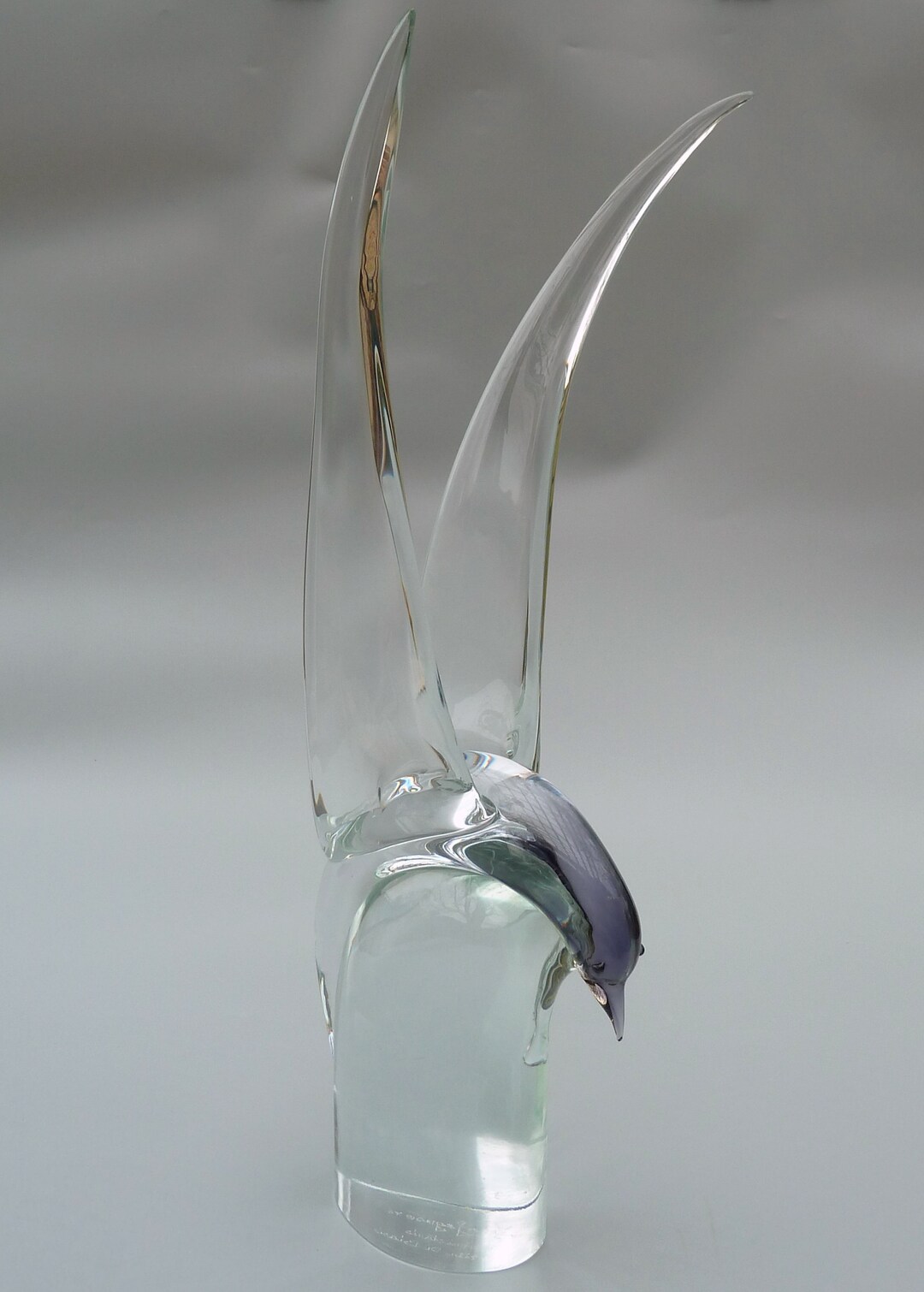 Seguso Murano Glass Bird Sculpture,Signed Livio Seguso Flying Tern ...