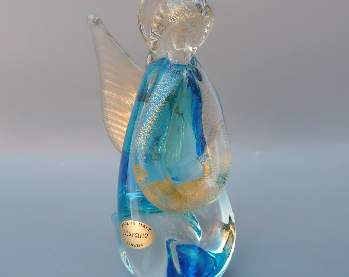 Murano Glass Angel Figurine, Murano Kneeling Angel, Formia Murano Angel ...