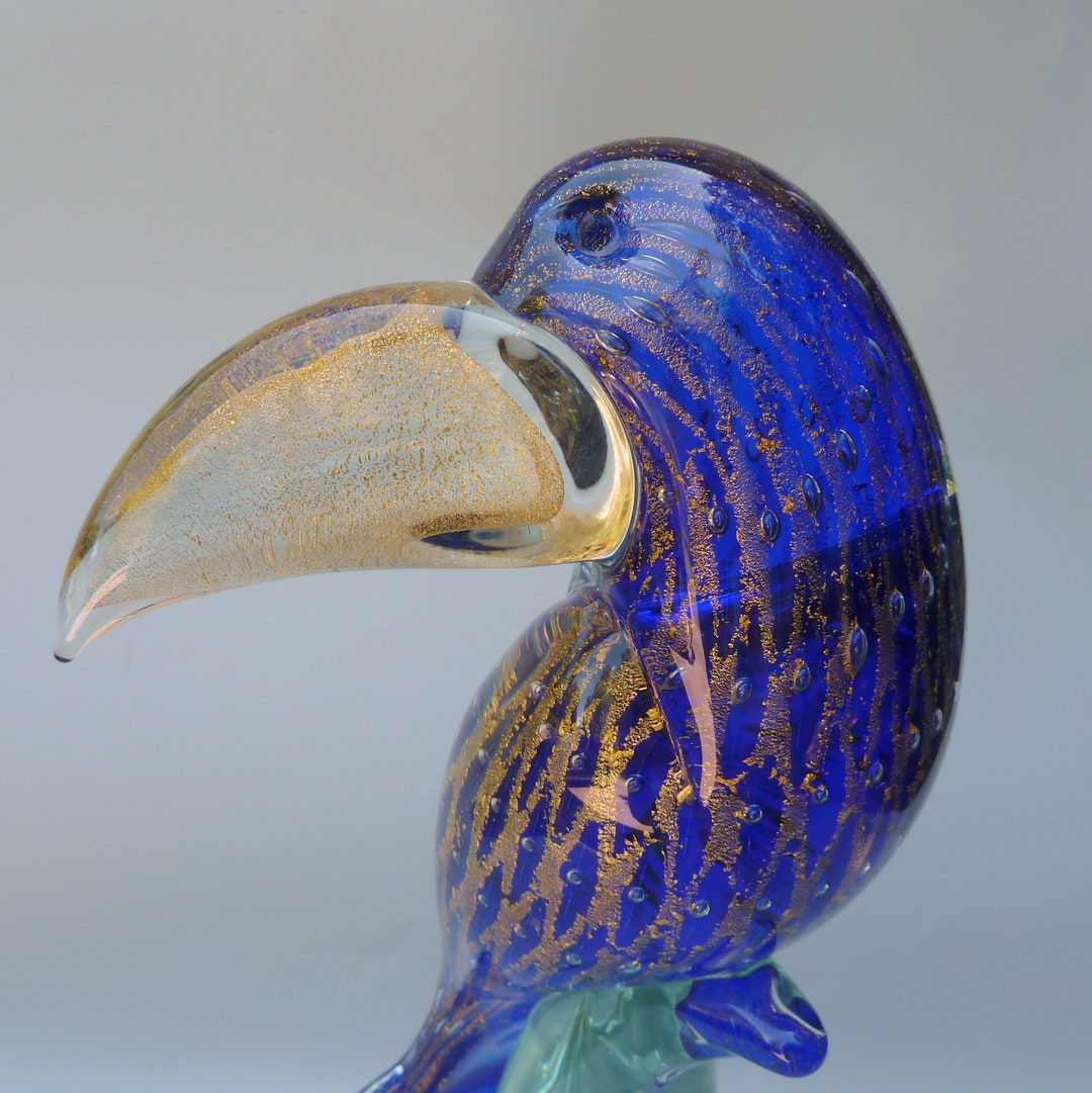 Murano Glass Toucan Sculpture, Murano Glass Bird, Murano Bird Figurine ...
