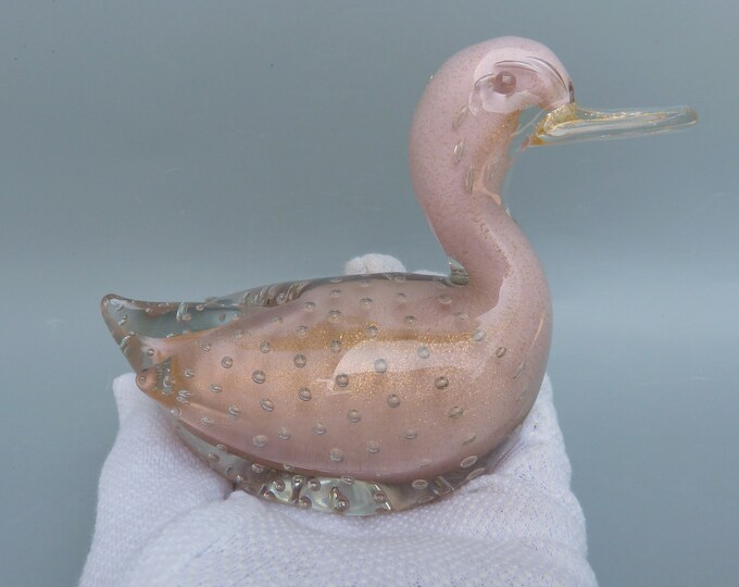 Archimede Seguso Murano Glass Duck,murano Controlled Bubble Bird ...