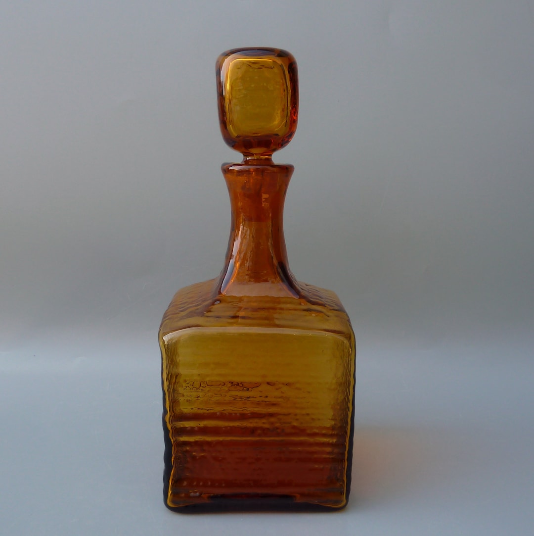 Blenko Glass Decanter 6224S, Blenko Honey Amber Decanter, Wayne Husted ...