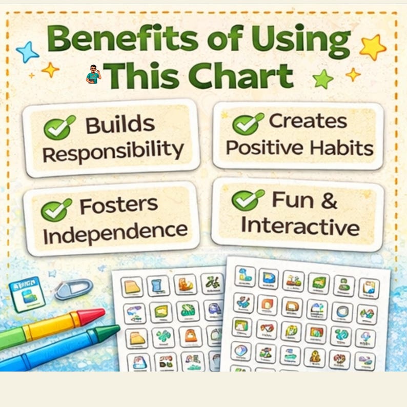 Daily Responsibilities Chart for Kids | Printable Chore Chart With ...