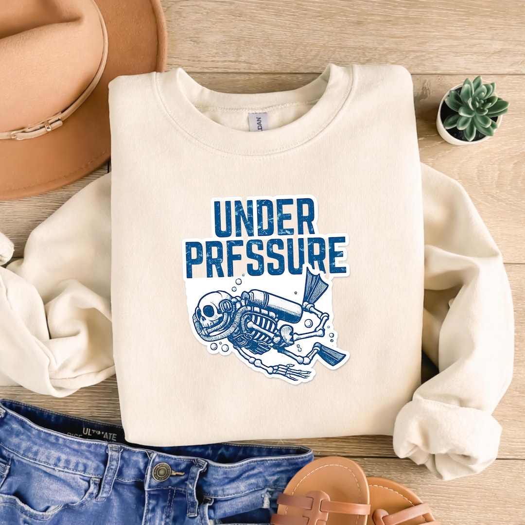 Scuba Diver PNG Under Pressure Skeleton Design | Funny Diving Quote ...