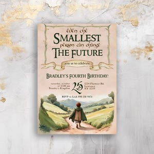 Hobbit Birthday Invitation, Printable Shir Invite, LOR Party Invite ...