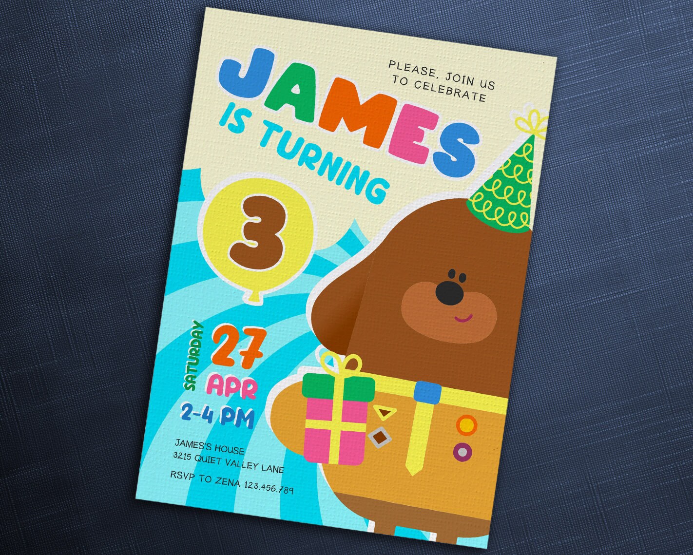 Hey Duggee Birthday Invitation, Printable Invitation, Party Invite ...