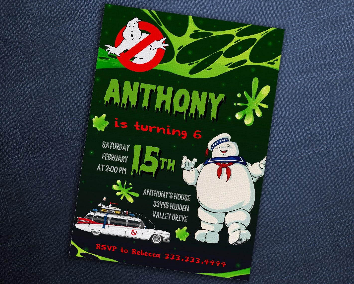 Ghostbusters Birthday Invitation, Printable Editable Invite, Frozen ...