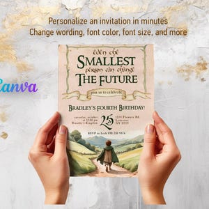 Hobbit Birthday Invitation, Printable Shir Invite, LOR Party Invite ...