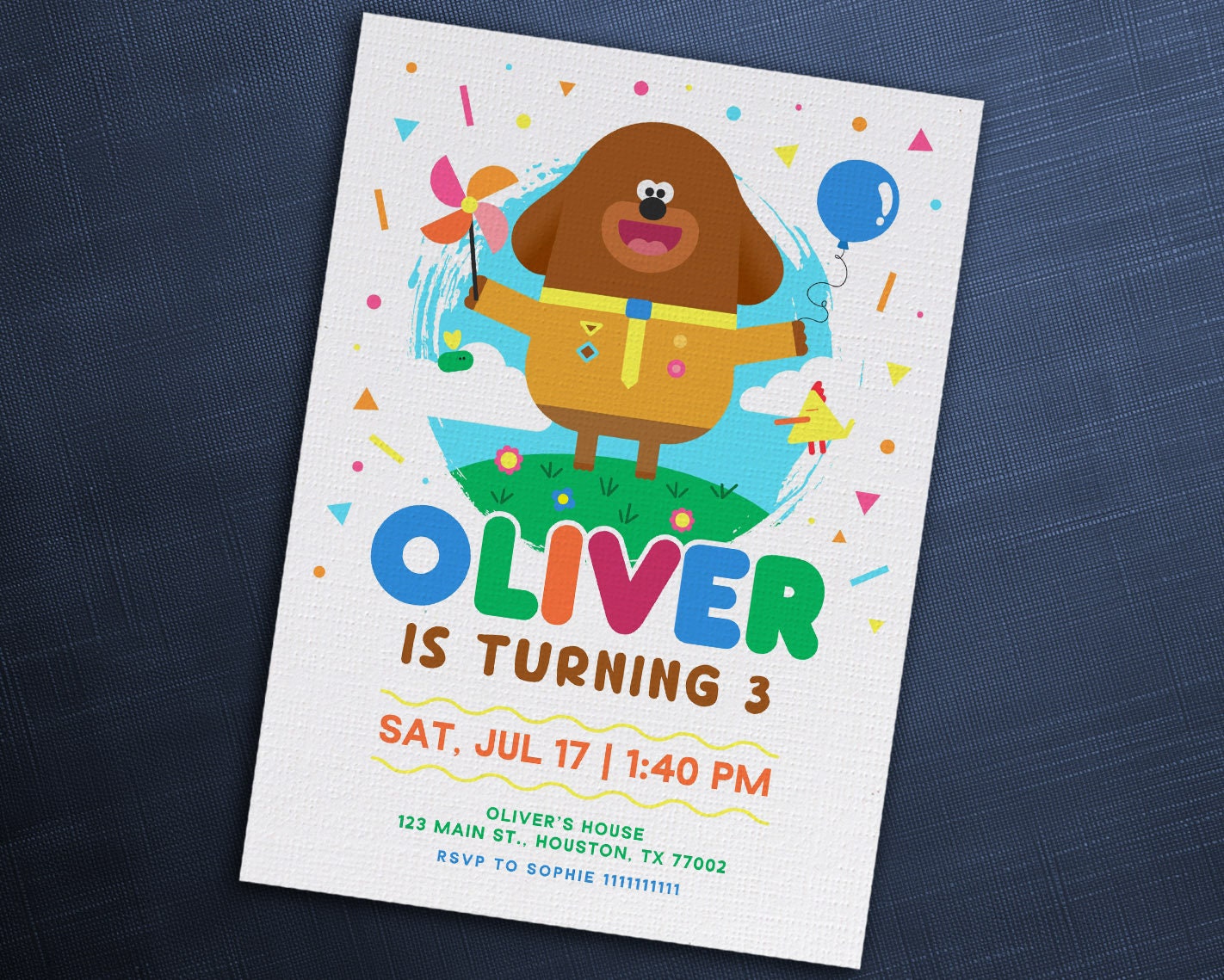 Hey Duggee Birthday Invitation, Printable Invitation, Party Invite ...