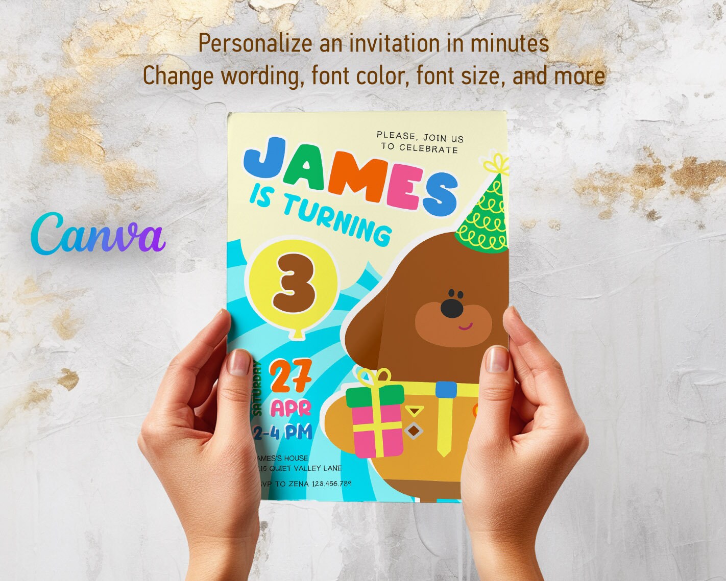 Hey Duggee Birthday Invitation, Printable Invitation, Party Invite ...