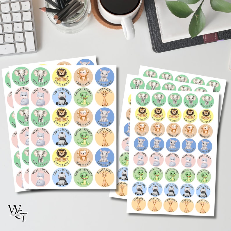 African Animal Stickers & Companions Bundle for Classroom Management ...