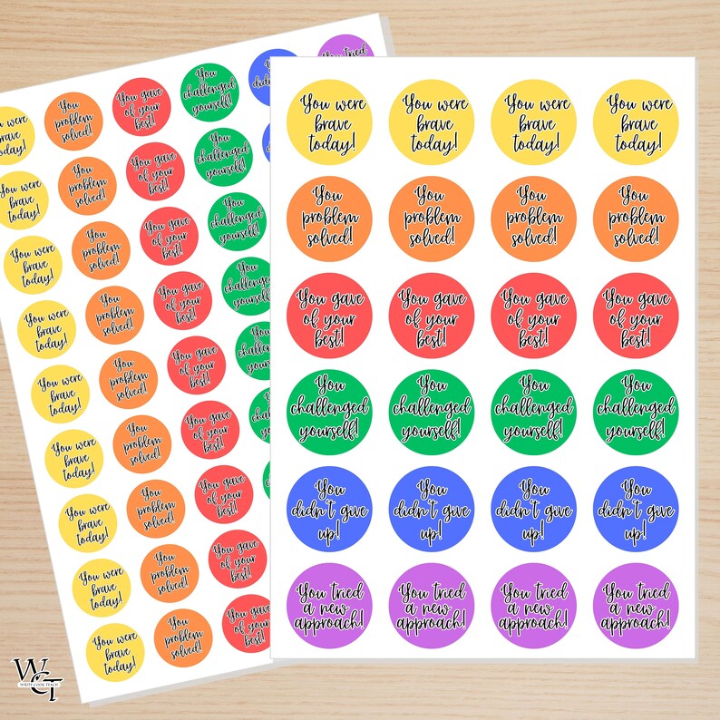 Encouragement Stickers for Teachers, Positive Motivation for Students ...