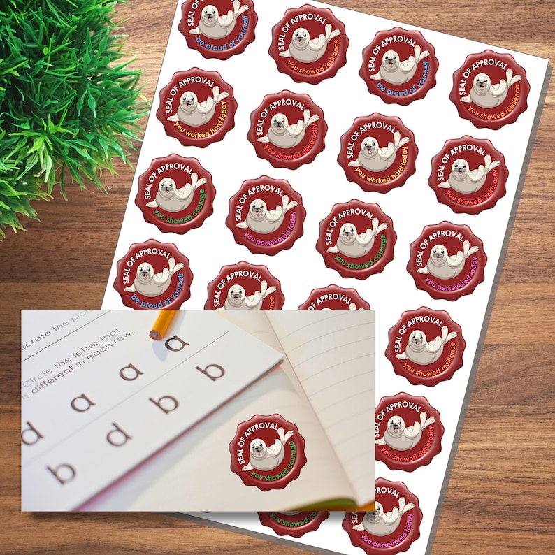 Seal of Approval Character Trait Student Reward Stickers: Set of 24 for ...