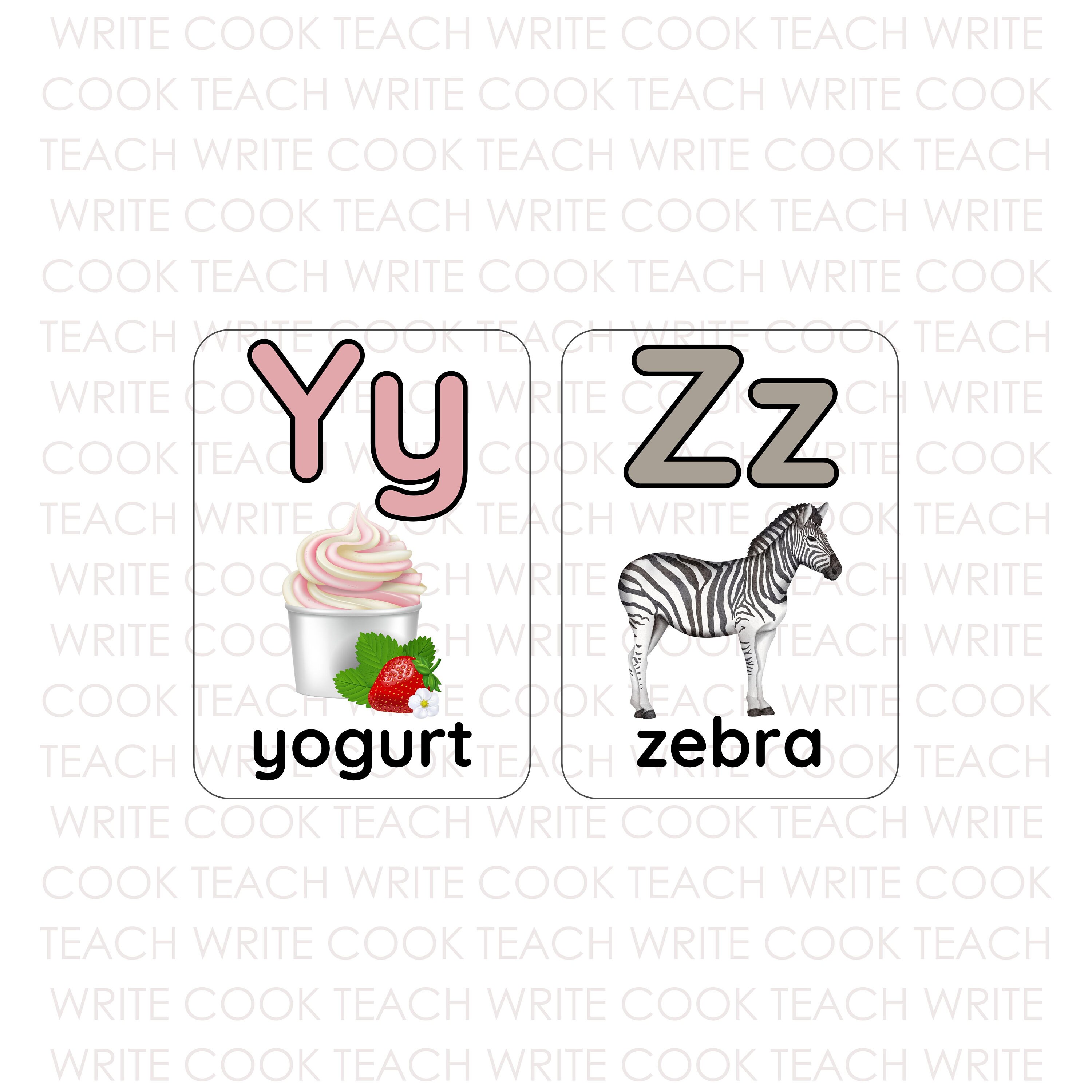 Alphabet Flash Cards Printable ABC Cards for Classroom, Nursery ...