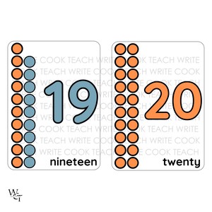 Count to Twenty Cards, Math Flashcards, Early Counting With Bright ...
