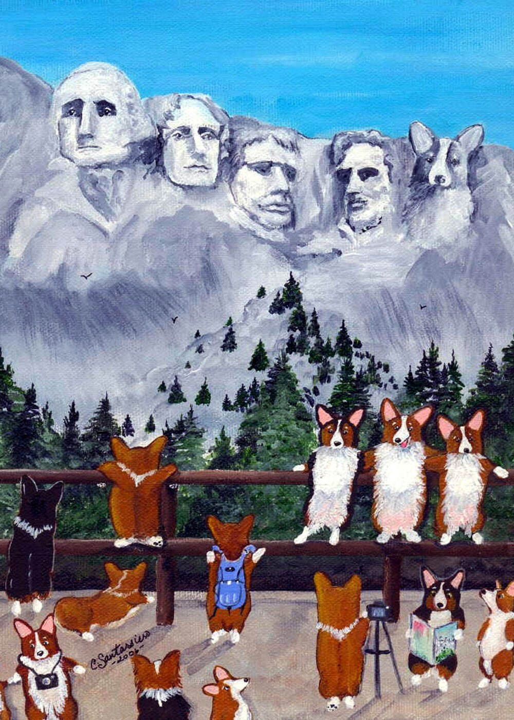 Mount Corgimore, Corgi Art Print Hand Signed by Artist - Etsy