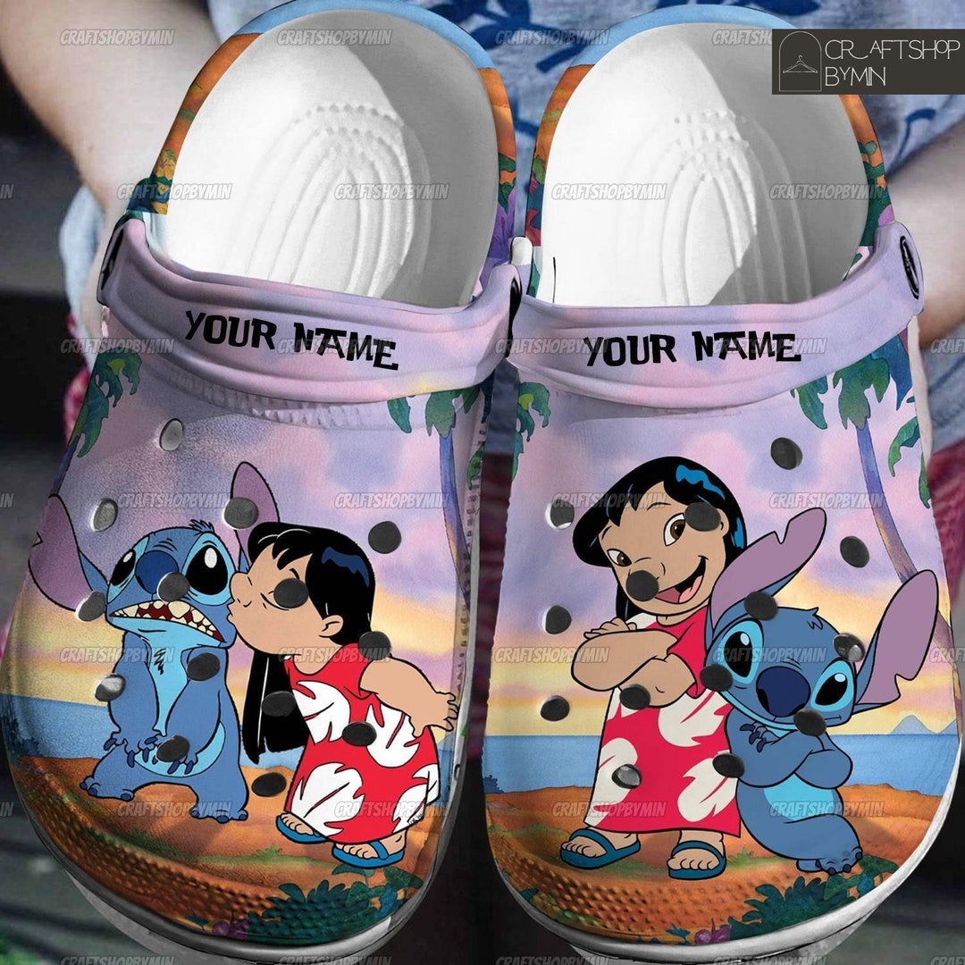 Custom Name Stitch and Lilo Shoes, Stitch Shoes for Men Women Kid ...