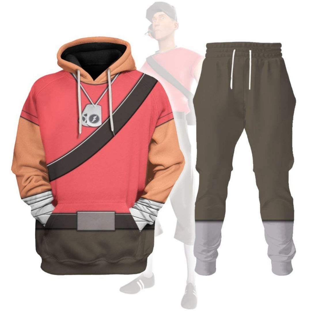 Scout Team Fortress 2 Costume Hoodie Joggers, Team Fortress Characters ...
