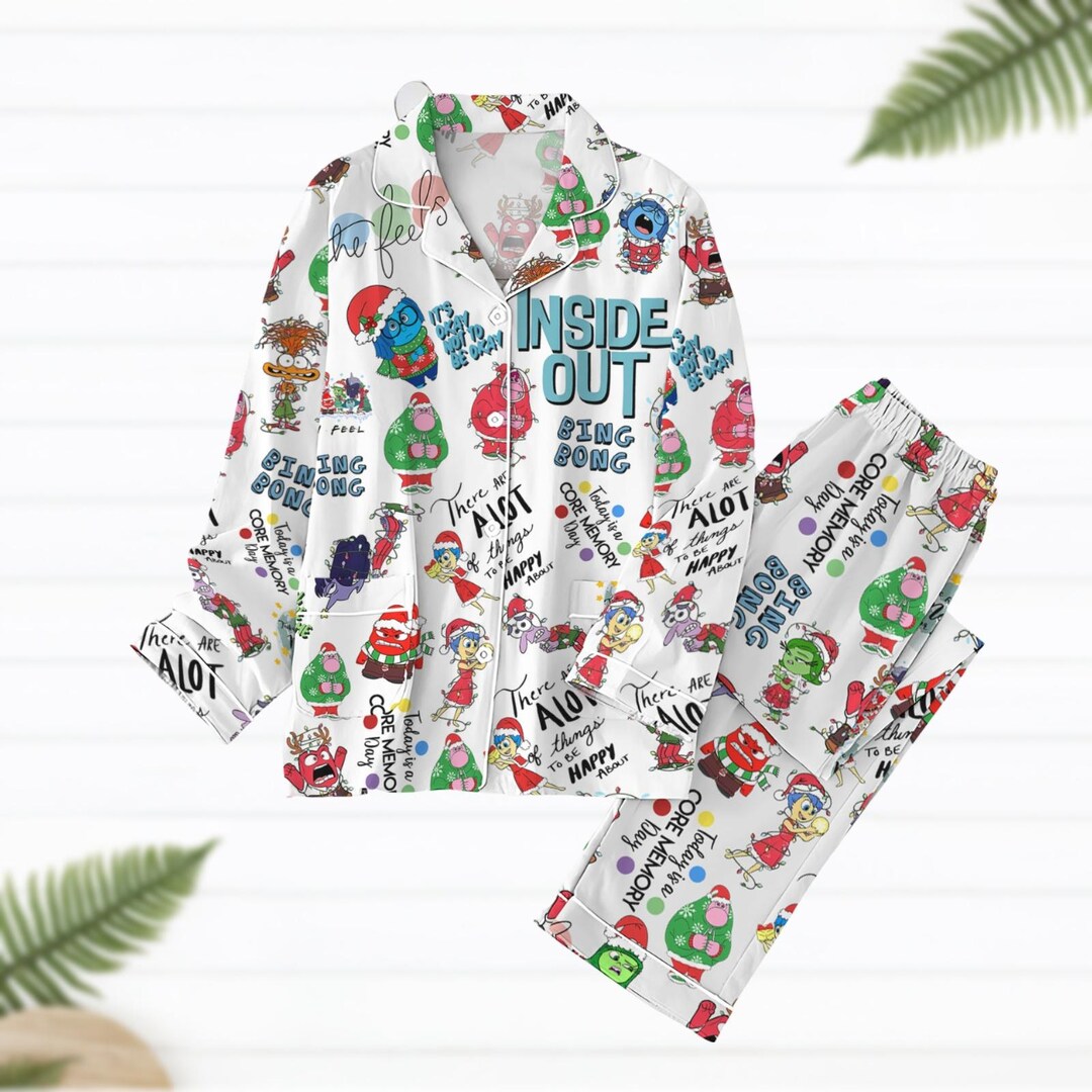 Christmas Inside Out 2 Pajamas Set, Anxiety Sadness Joy Envy Kid ...