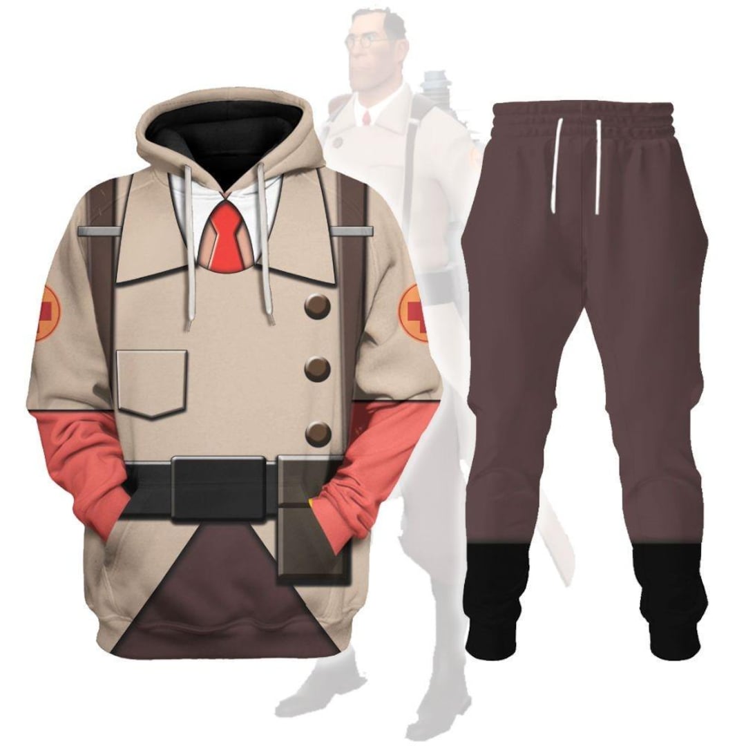 Medic Team Fortress 2 Costume Hoodie Joggers, Comic Characters Cosplay ...