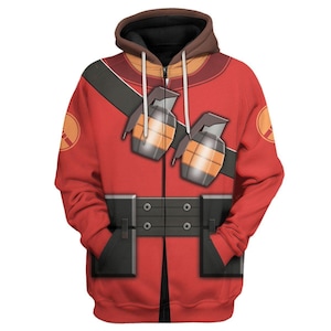 Soldier Team Fortress 2 Costume Hoodie Jogger, Comic Characters Cosplay ...
